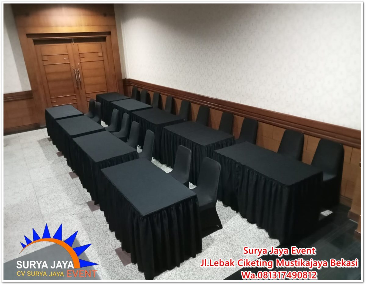 Sewa Meja Kursi Untuk Meeting Seminar Lengkap Dengan Cover