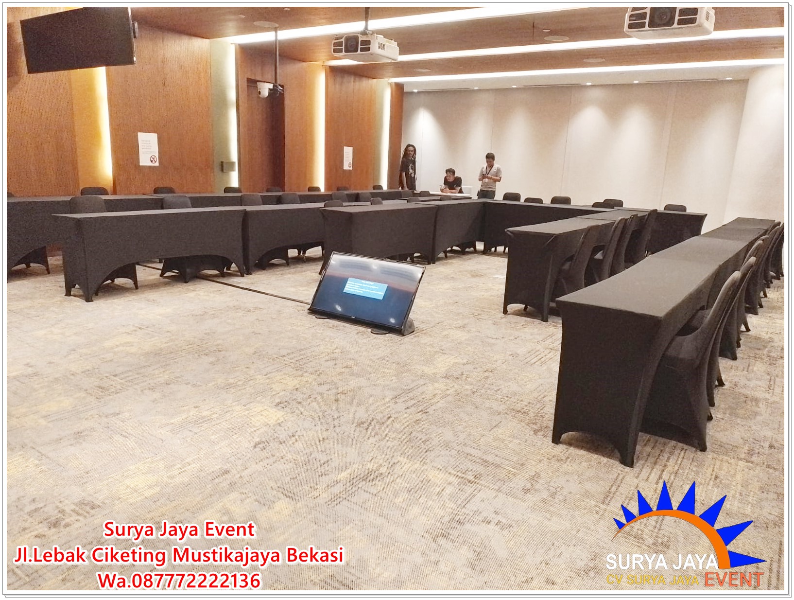 Sewa Perlengkapan Meeting Model 2023 Meja Ibm Plus Cover