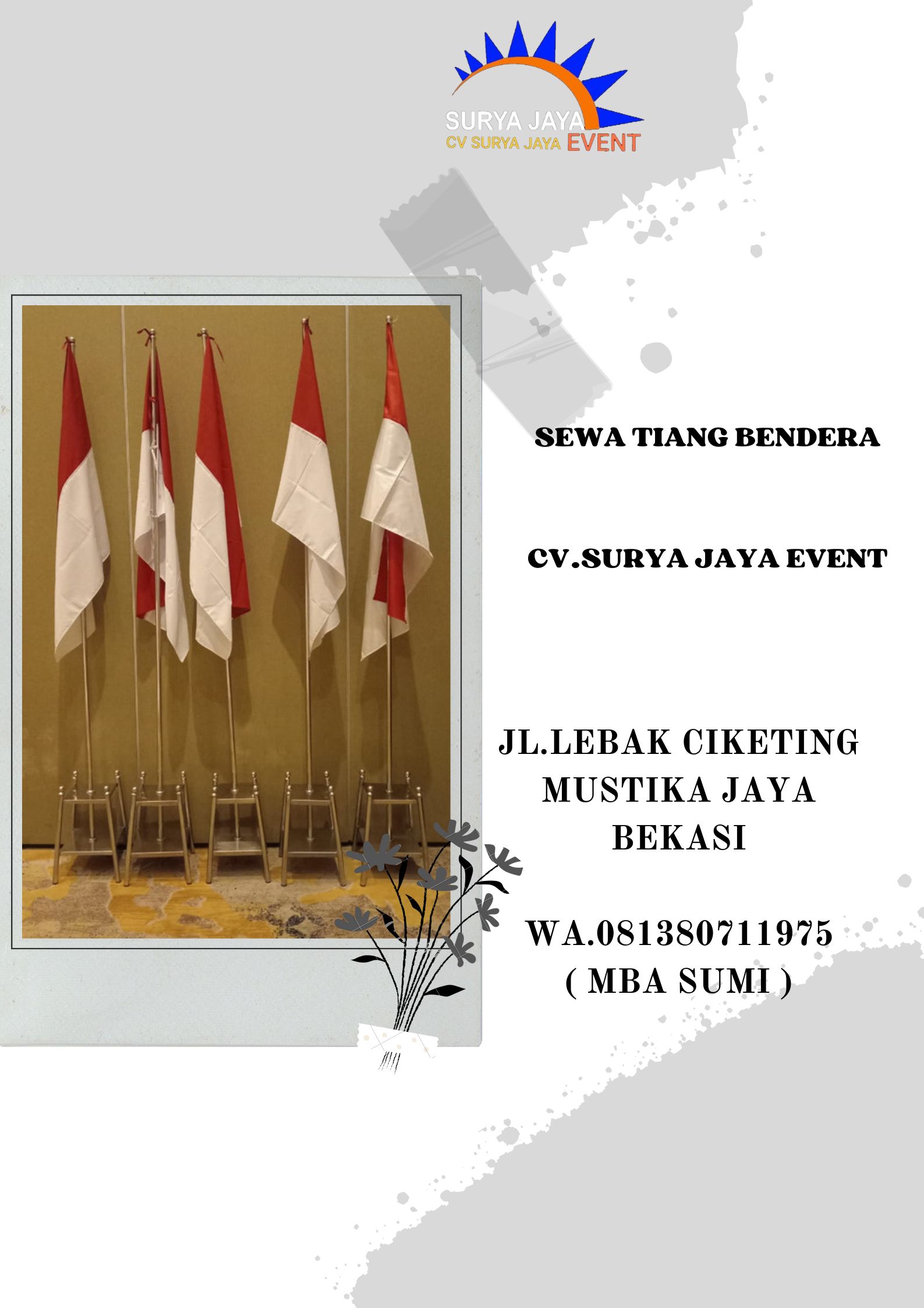 Sewa Tiang Bendera Pejaten Barat Pasar Minggu Jakarta Selatan