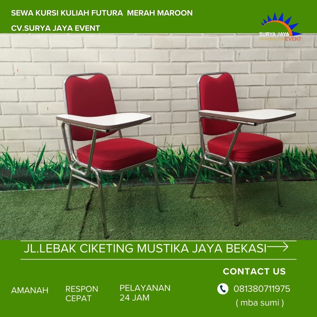 Sewa Kursi Kuliah Futura Merah Maroon Di Jakarta Harga Murah