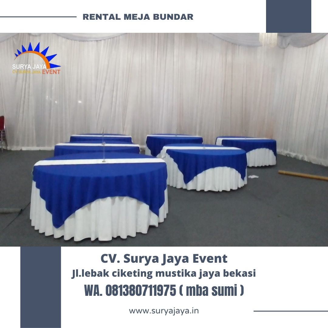 Menyewakan Meja Bundar Untuk Acara Area Jakarta