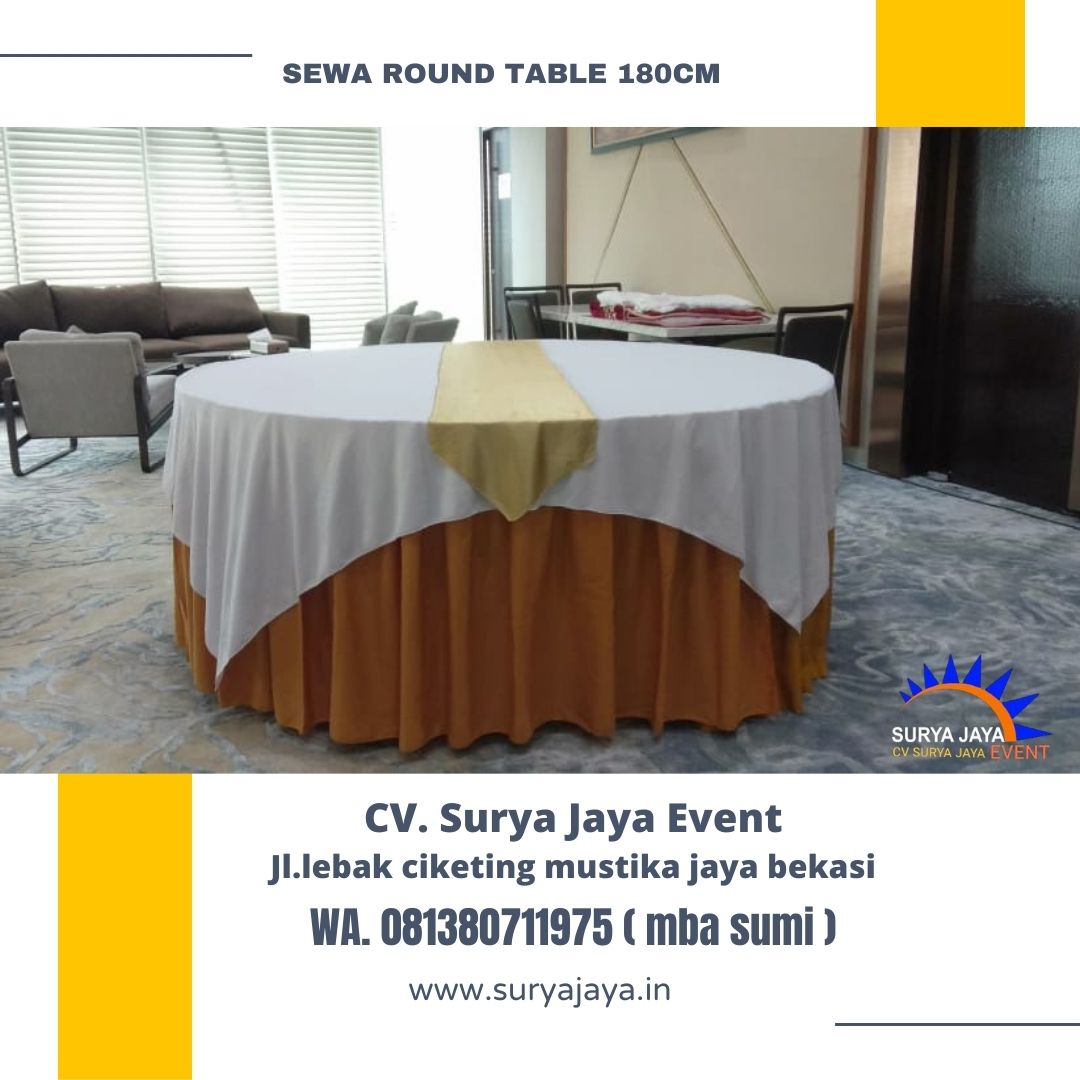 Sewa Round Table Jumbo 180cm Jakarta