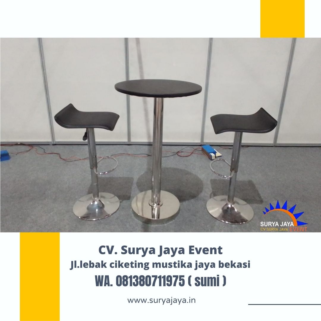 Sewa Meja Dan Kursi Barstool Hitam Di Jakarta